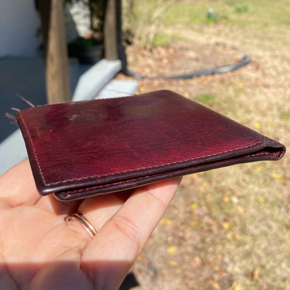 Coach | Bags | Vintage Coach Billfold Wallet In Burgundy | Poshmark